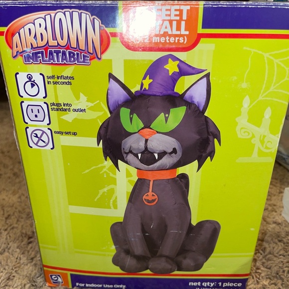 Gemmy | Holiday | Gemmy Halloween Airblown Inflatable Cat 4 Ft Tall ...